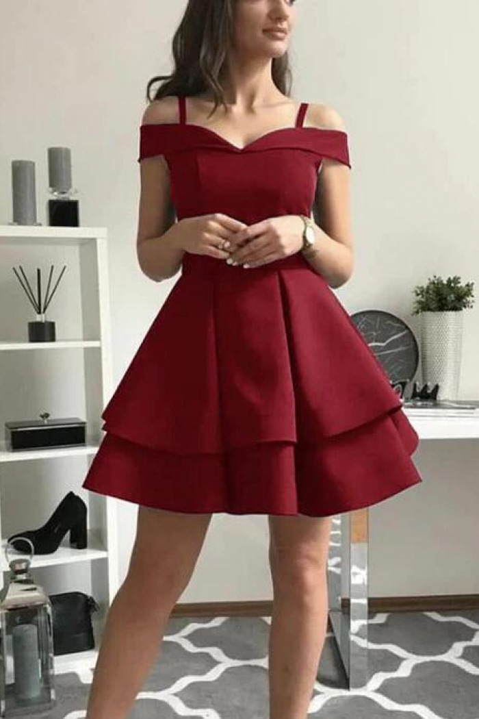 Cute red short prom dress - Wisebridal.com